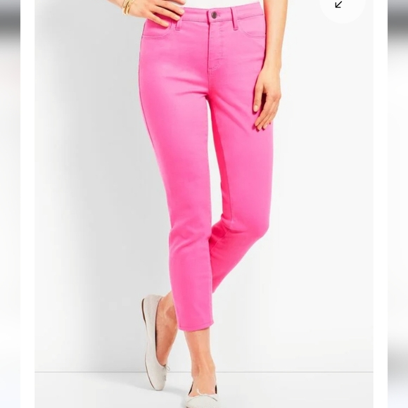 Talbots | Jeans | Talbots Colored Denim Crop Jegging Pink | Poshmark